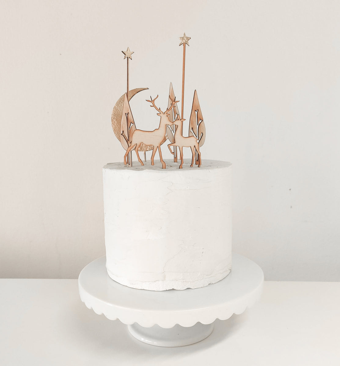 Deer and stag Christmas cake topper – Suzanne Oddy Design